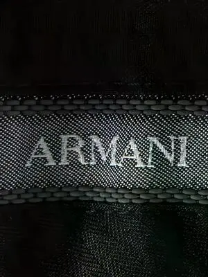 ARMANI Wool Pinstripe Pleated Trousers