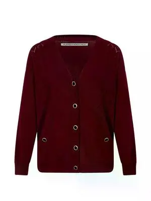 Alessandra Rich Pointelle-knit Button-down Cardigan