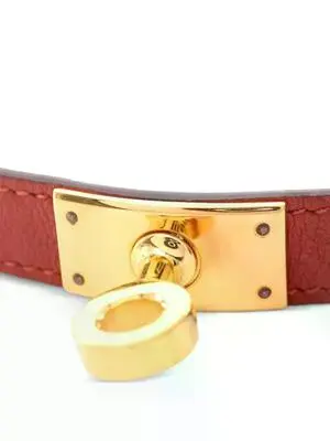 Hermès Kelly Double Tour Leather Bracelet - Red