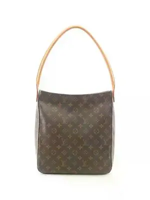 LOUIS VUITTON 2002 Gm Looping Monogram Tote Bag - Brown