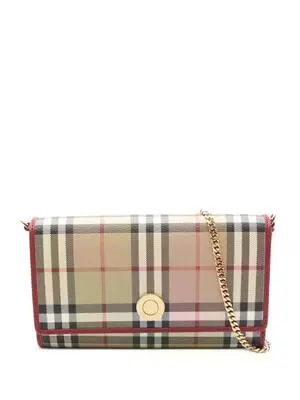 Burberry Nova Check Chain Wallet - Neutrals