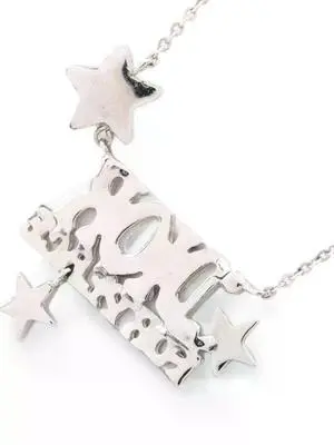Dior 2010s Logo Rhinestone Necklace