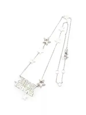 Dior 2010s Logo Rhinestone Necklace
