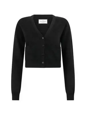 Philipp Plein Monogram-jacquard Cardigan - Black