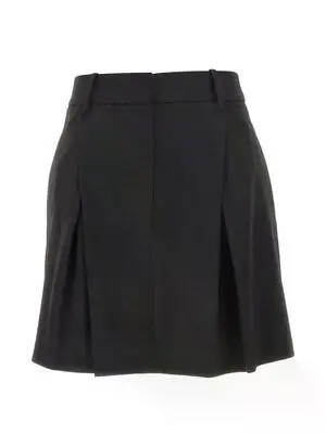 KAOS Dart-detail Mini Plated Skirt - Black