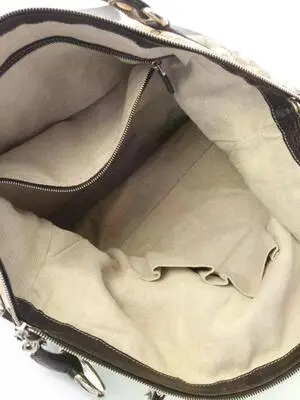 Gucci 2010s Icon Bit Satchel Gg Canvas Tote Bag - Neutrals