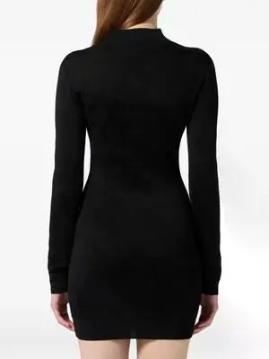 Philipp Plein Monogram Long-sleeve Mini Dress