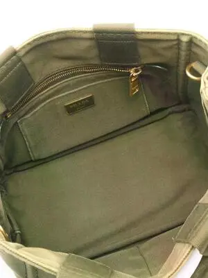 Prada Canapa Canvas Tote Bag - Green
