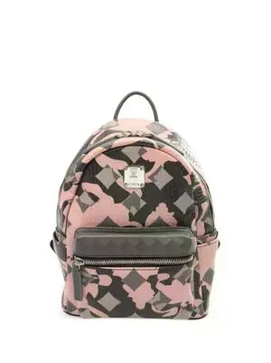 Mcm 2000s Camouflage Leather Backpack