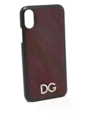 Dolce & Gabbana Crystal-embellished Leather Iphone X Case