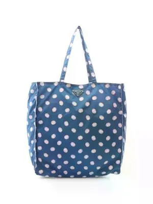 Prada 2010s Triangle Logo Tote Bag