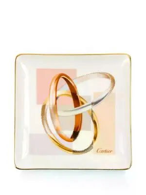 Cartier 2010s Trinity Ring Porcelain Organiser - White