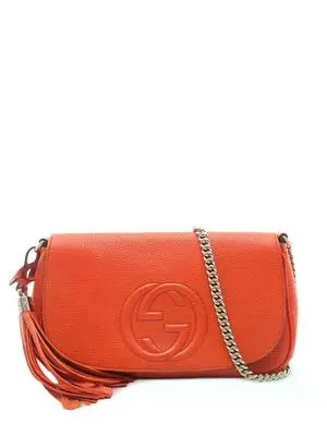 Gucci Soho Tassel Shoulder Bag - Orange