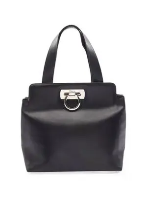 FERRAGAMO 2010s Gancini Handbag - Black