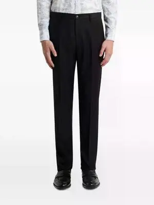 Etro Wool Flannel Trousers With Crease Detail