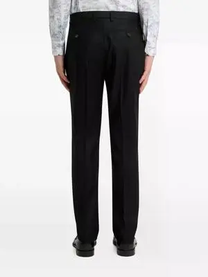 Etro Wool Flannel Trousers With Crease Detail