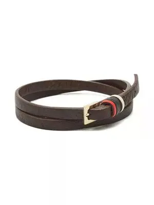 Carolina Herrera Leather Buckle Bracelet