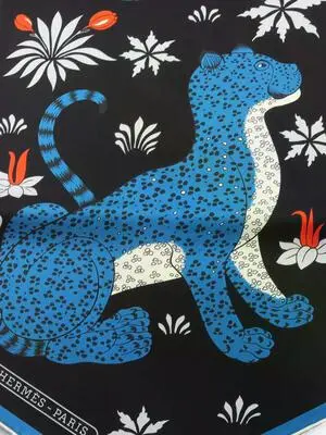 Hermès 2020s Leopard Silk Scarf