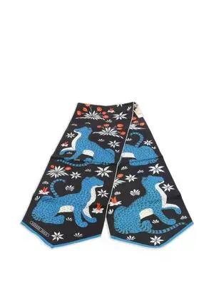 Hermès 2020s Leopard Silk Scarf - Black