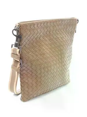 Bottega Veneta 2010s Intrecciato Shoulder Bag - Brown