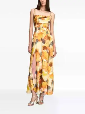Cinq À Sept Betty Floral-print Maxi Dress - Yellow