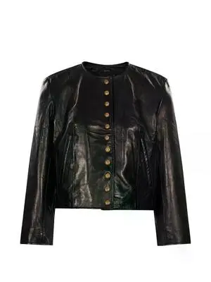 R13 Leather Button-up Jacket