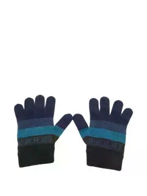 Fendi Striped Gloves - Blue