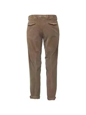 BRIGLIA 1949 Pleated Corduroy Trousers - Brown
