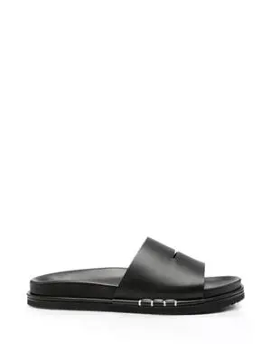 JW Anderson Leather Slip-on Slides - Black