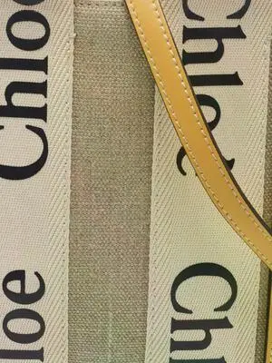 Chloé Small Woody Leather-trim Tote Bag - Neutrals