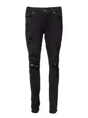 Paige Verdugo Distressed Skinny Jeans - Black