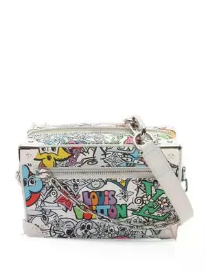 LOUIS VUITTON Mini Monogram Comics Chain Shoulder Bag - White