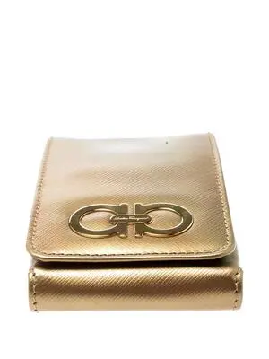 FERRAGAMO Fold Over Flap Leather Phone Case - Neutrals