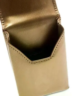 FERRAGAMO Fold Over Flap Leather Phone Case