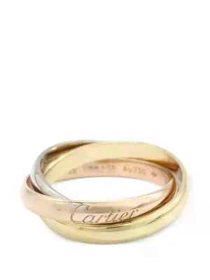 Cartier 18k Yellow, White, And Rose Trinity Ring - Gold