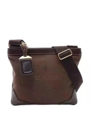 Prada Logo Jacquard Shoulder Bag