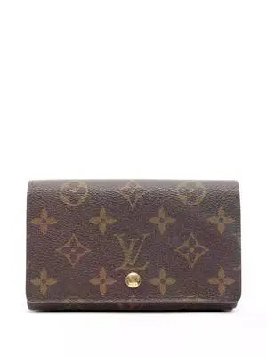 LOUIS VUITTON 2004 Tresor Monogram Canvas Wallet - Brown