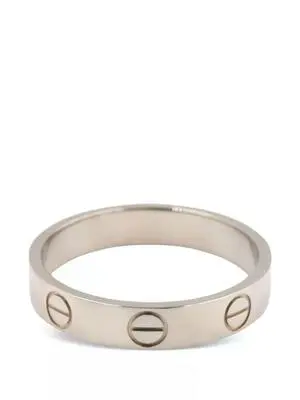 Cartier 18k White Gold Love Ring - Pink