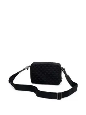 Emporio Armani Textured Leather Camera Bag - Blue