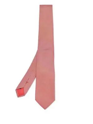 BOSS Check-print Silk Tie - Red
