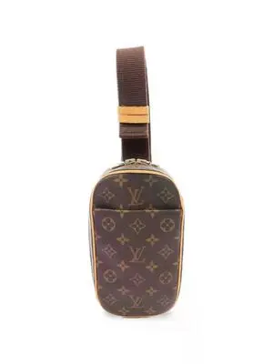 LOUIS VUITTON 2004 Pochette Ganju Monogram Canvas Crossbody Bag