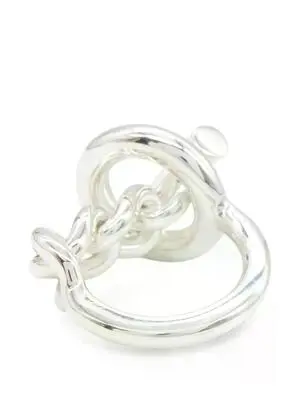 Hermès Tone Croisette Ring With Chunky Link Detail