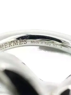 Hermès Tone Croisette Ring With Chunky Link Detail