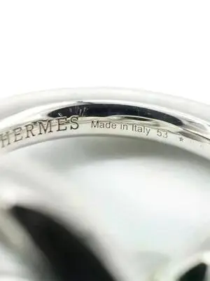 Hermès Tone Croisette Ring With Chunky Link Detail