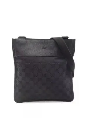 Gucci 2000s Gg Canvas Shoulder Bag - Black