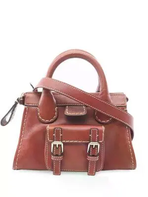 Chloé 2010s Edith Buckle Two-way Handbag Brown
