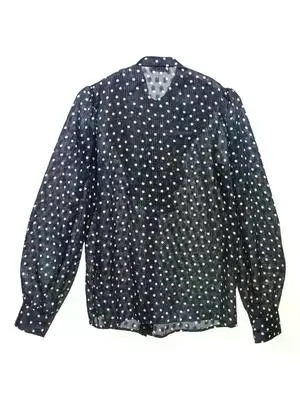 Sandro Polka Dot Metallic Stripe Shirt