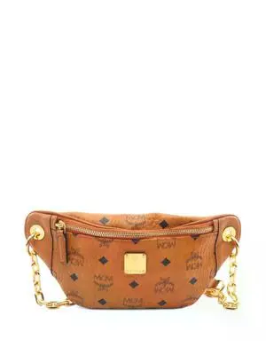 Mcm Visetos Chain Belt Bag - Brown