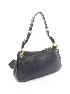 Prada 2010s Vitello Daino Shoulder Bag - Black