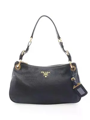 Prada Vitello Daino Shoulder Bag - Black